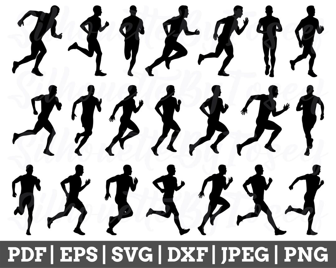 Man Running Svg, Runner Cut File, Man Running Cricut, Jpeg, Png - Etsy