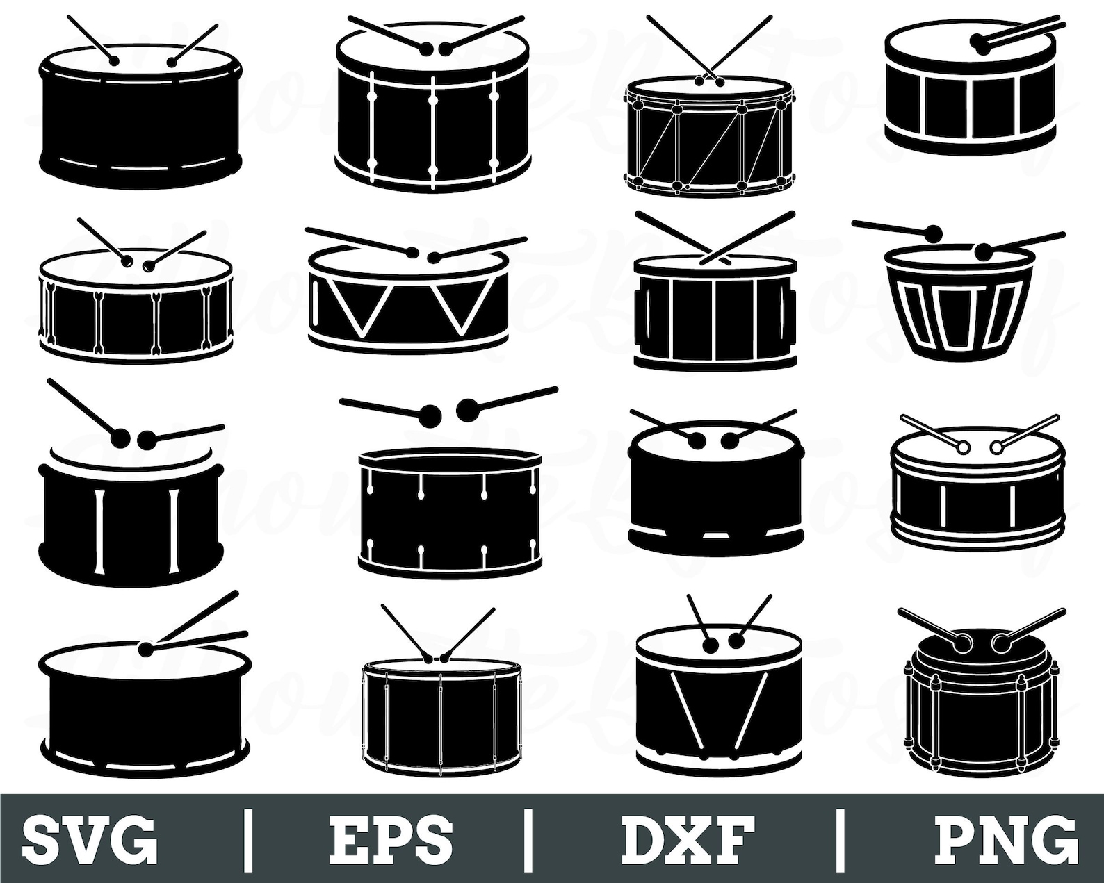 Drum Svg, Drum Silhouette, Drum Icon Vector, Outlined Drum Dxf, Png - Etsy