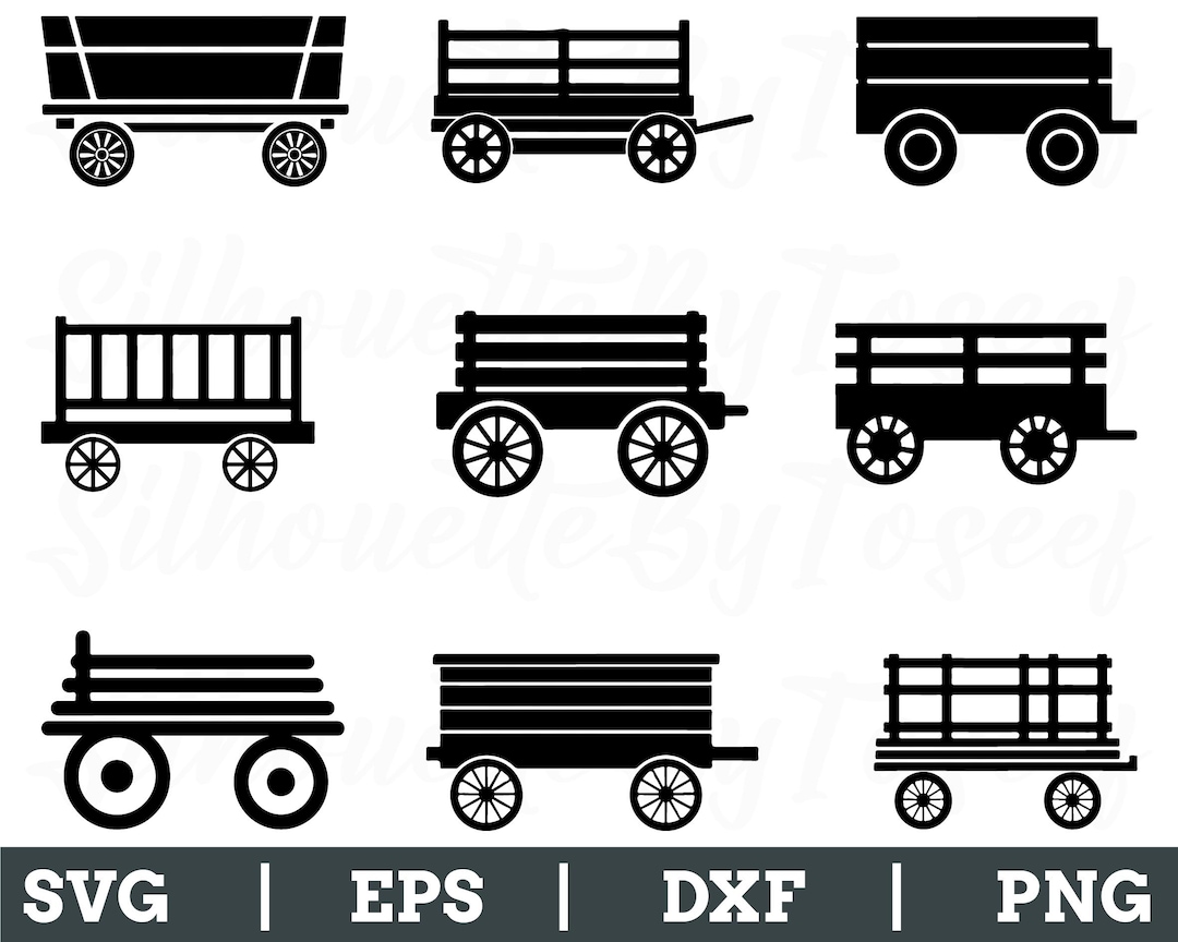Kids Wagon Svg, Kids Wagon Silhouette, Kids Wagon Vector, Dxf, Png - Etsy