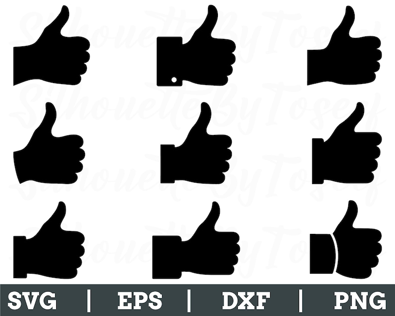 Thumbs up Sign Svg, Thumbs up Symbol Silhouette, Dxf, Png - Etsy