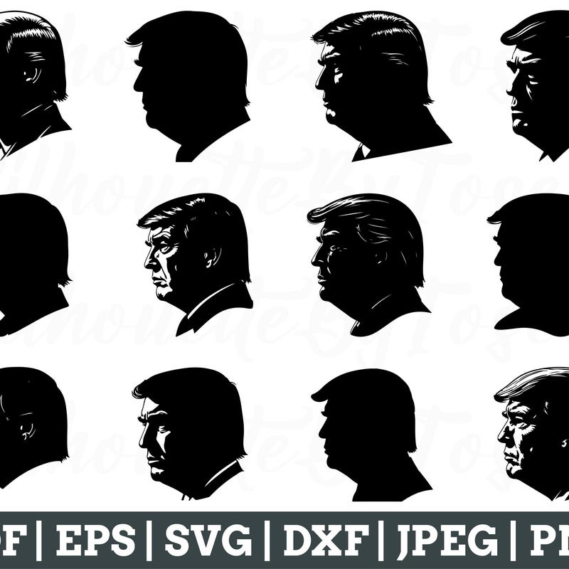 Outline of Donald Trump - Etsy