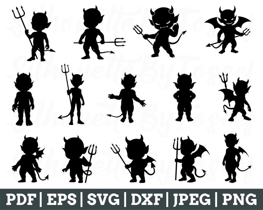 Little Devil Svg, Little Devil Cut File, Devil Silhouette, Devil Cricut ...