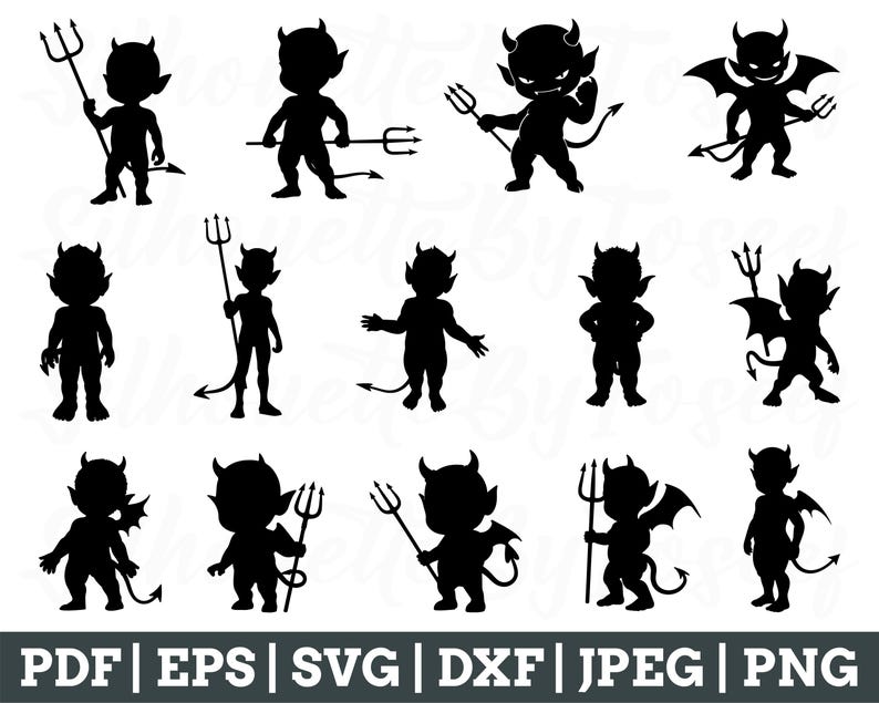 Little Devil Svg, Little Devil Cut File, Devil Silhouette, Devil Cricut ...