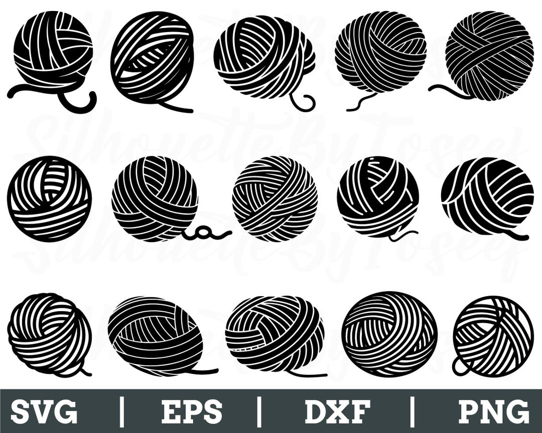 Yarn Svg, Yarn Silhouette, Yarn Vector, Yarn Cricut, Yarn Dxf, Png - Etsy