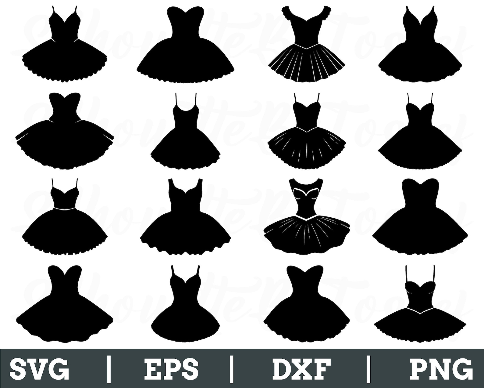 Tutu Svg, Tutu Silhouette, Tutu Cut File, Tutu Vector, Dxf, Png - Etsy