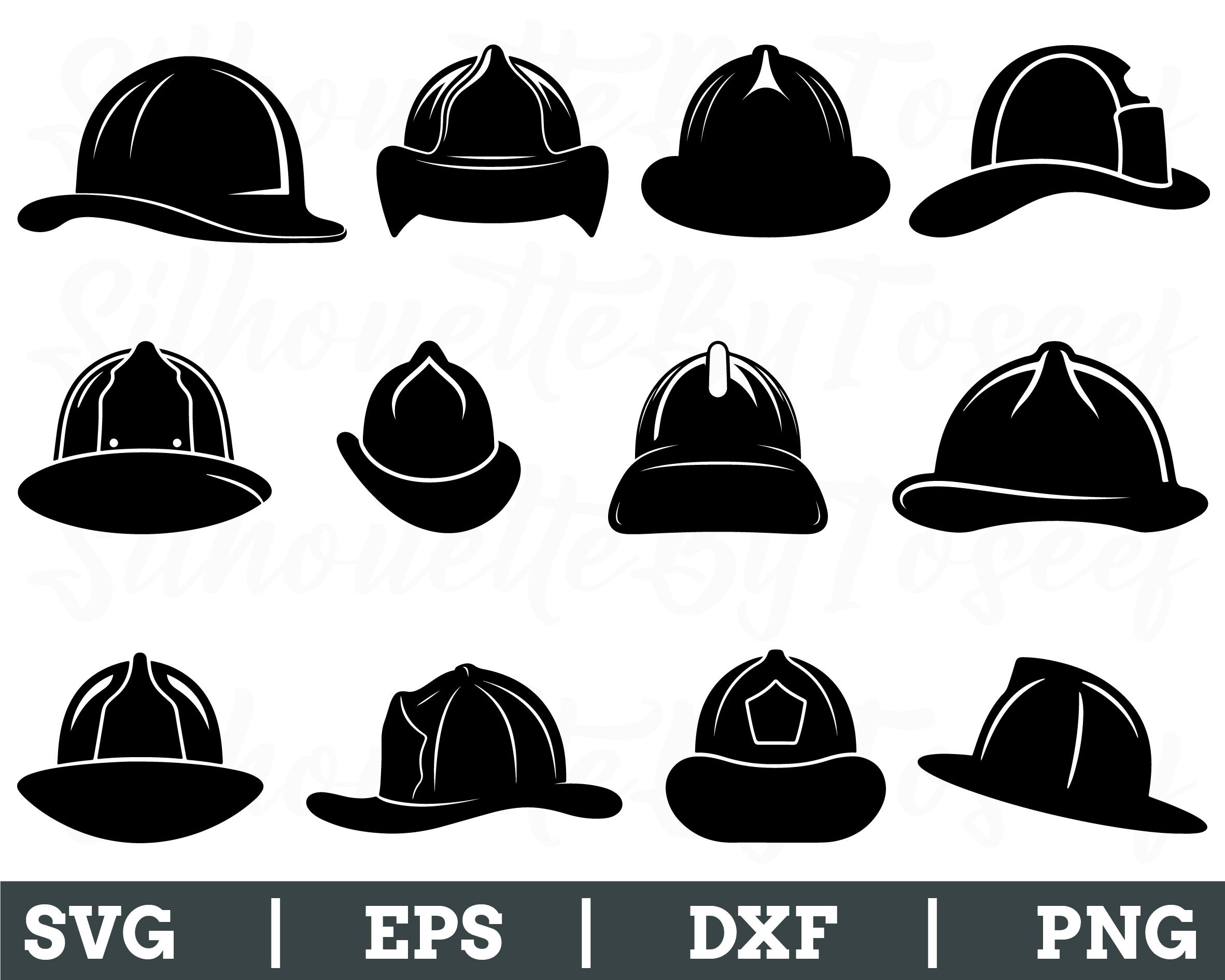 Fireman Hats Svg, Fireman Hat Silhouette, Fireman Hat Cut File, Fireman ...
