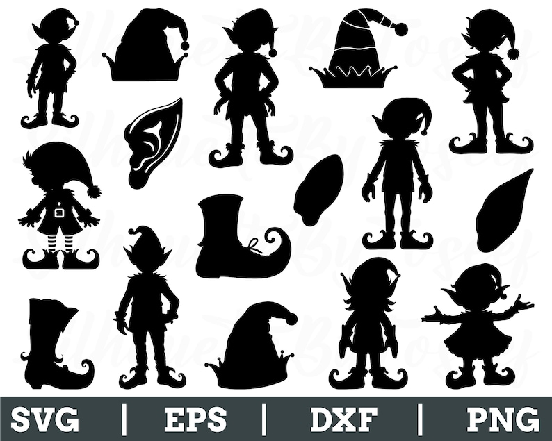 Elf Svg, Elf Silhouette, Elf Cut File, Elf Cricut, Elf Vector, Dxf, Png ...