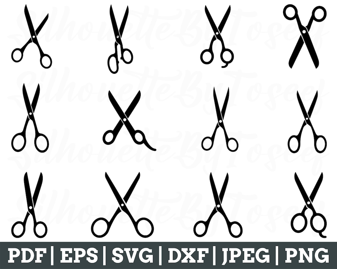 Scissors Svg, Scissor Vector, Scissor Cut File, Scissor Silhouette ...