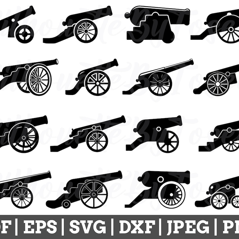 Cannon Silhouette Dxf - Etsy