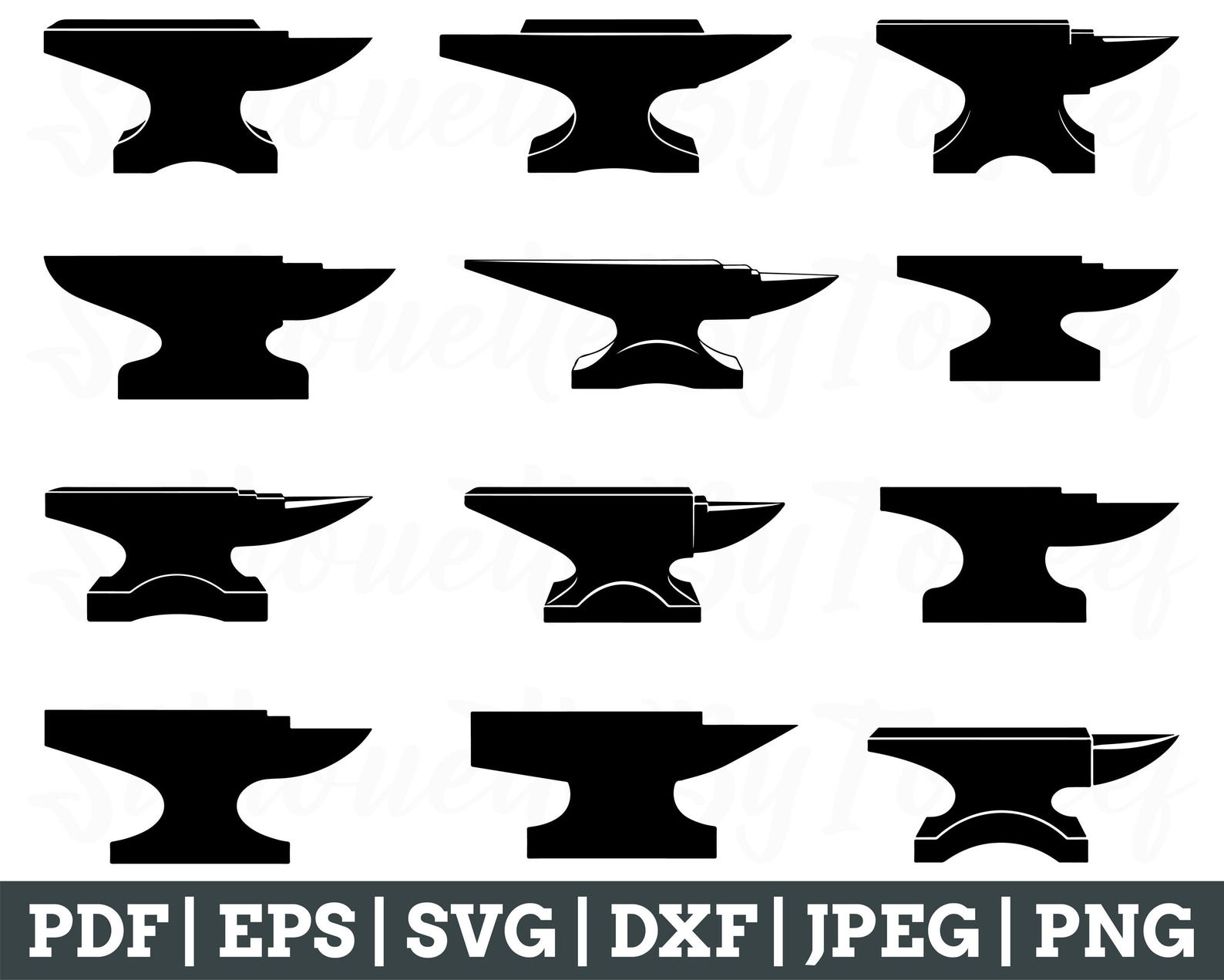 Anvil Svg, Anvil Silhouette, Anvil Cut File, Anvil Cricut, Jpeg, Png - Etsy