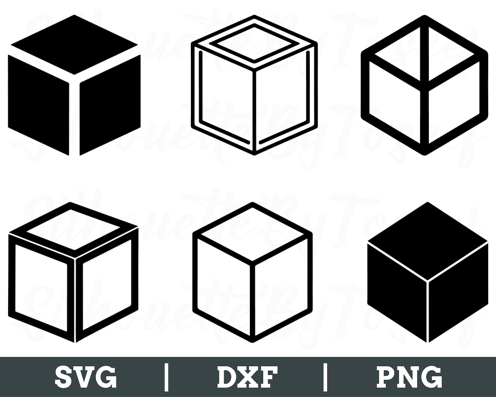 Cube Shapes Svg, Cube Shape Silhouette, Cube Shape Vector, Dxf, Png - Etsy
