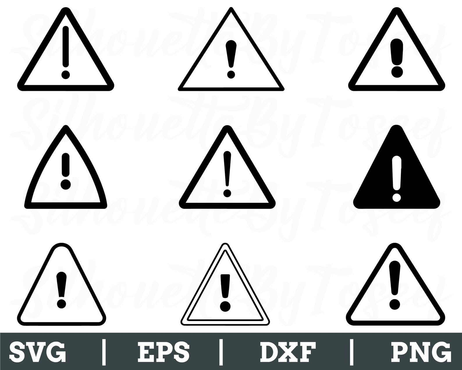 Caution Sign Svg, Caution Symbol Silhouette, Caution Sign Vector, Dxf ...