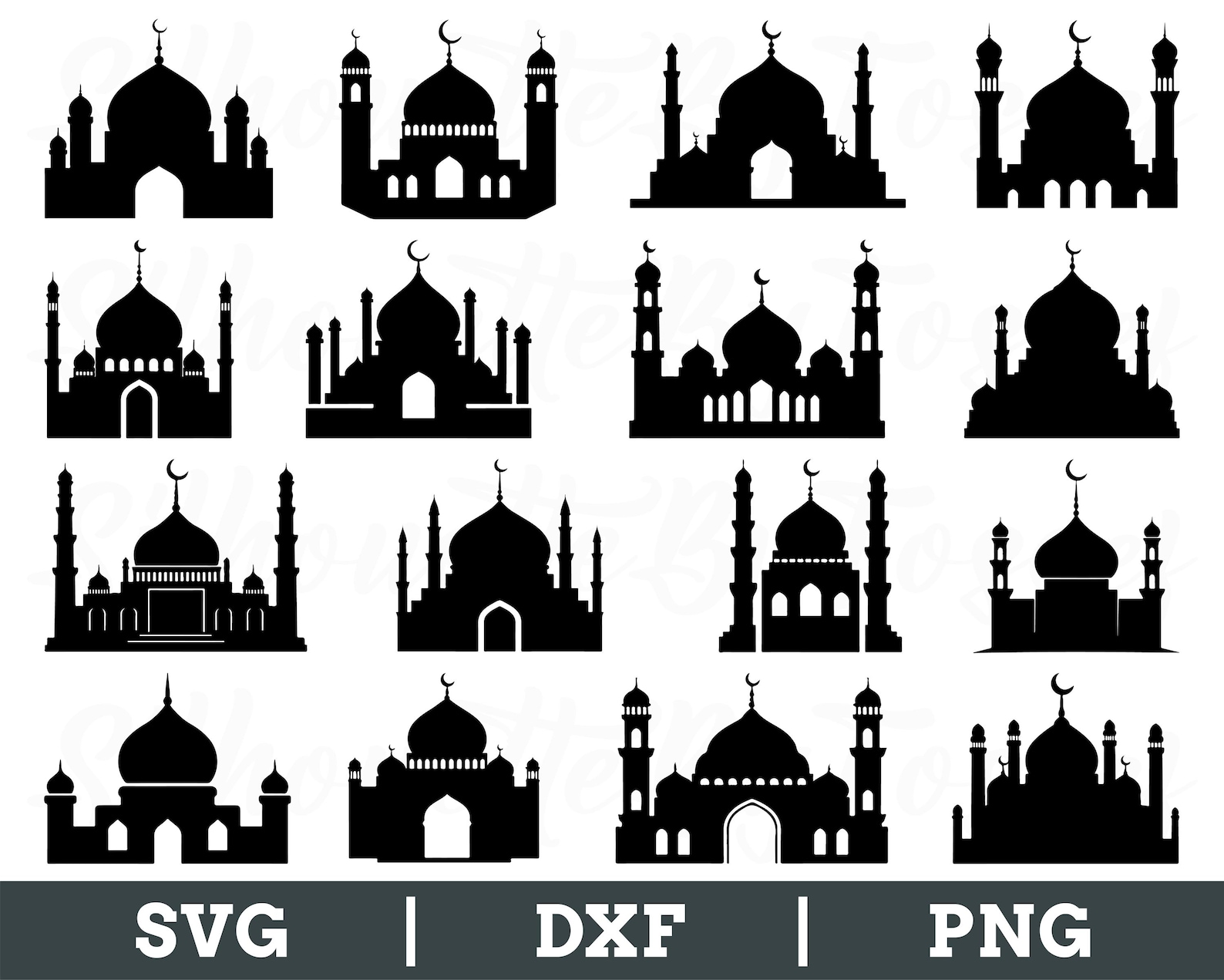 Mosque Svg, Mosque Silhouette, Mosque Vector, Mosque Dxf, Png - Etsy