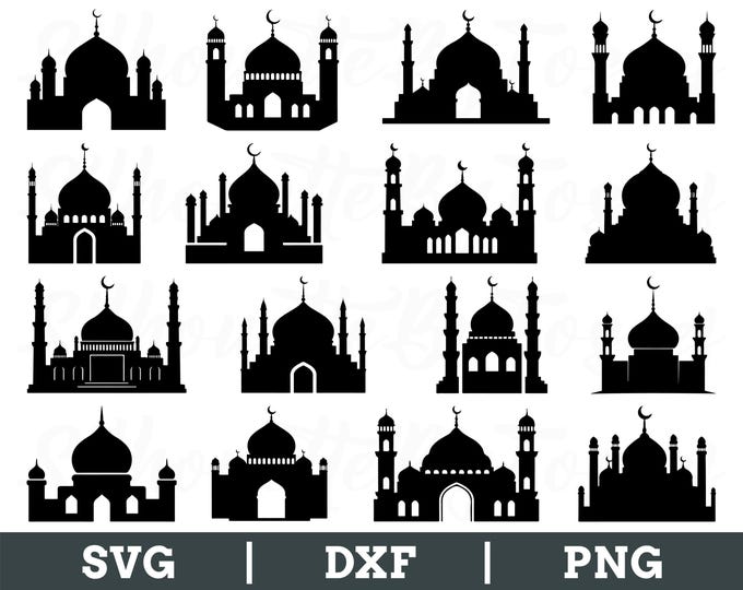 Mosque Svg, Islam Svg, Muslim Svg, Mosque Silhouette, Ramadan Svg ...