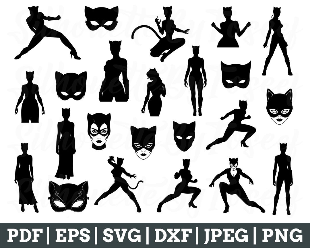 Cat Woman Svg, Cat Woman Cut File, Cat Woman Silhouette, Cat Woman ...