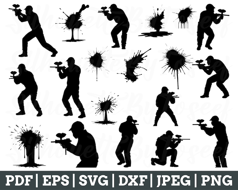 Paintball Svg, Paintball Cut File, Paintball Cricut, Paintball Vector ...