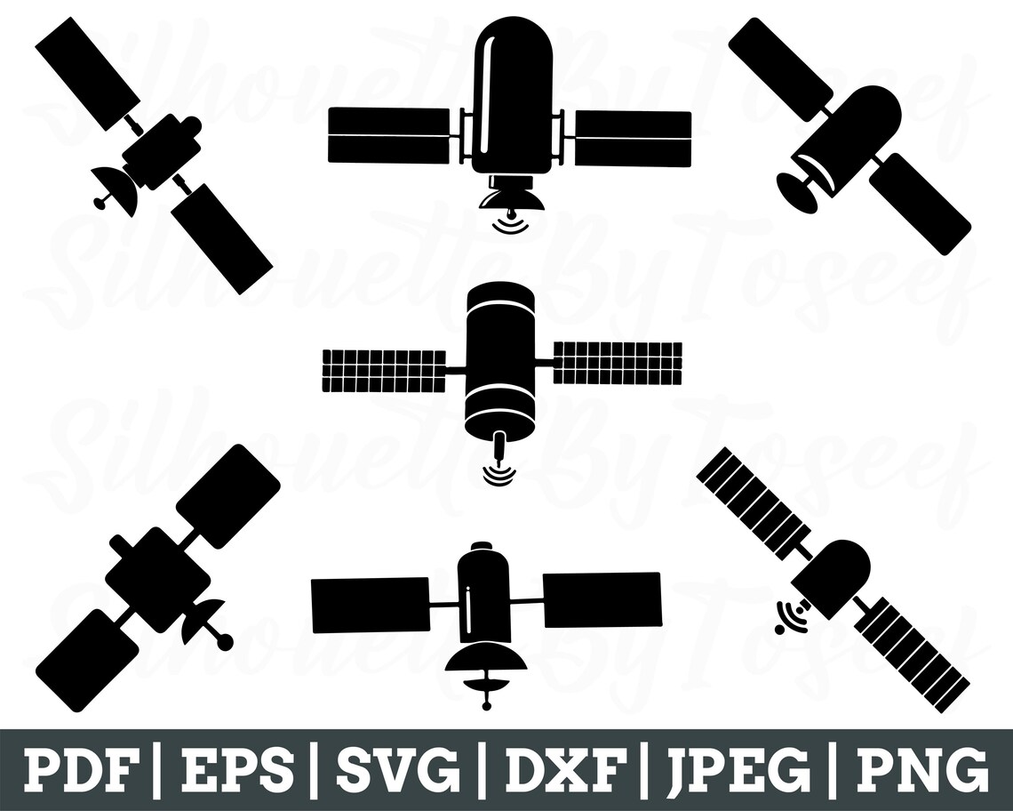 Satellite Svg, Satellite Silhouette, Satellite Vector, Satellite Icon ...