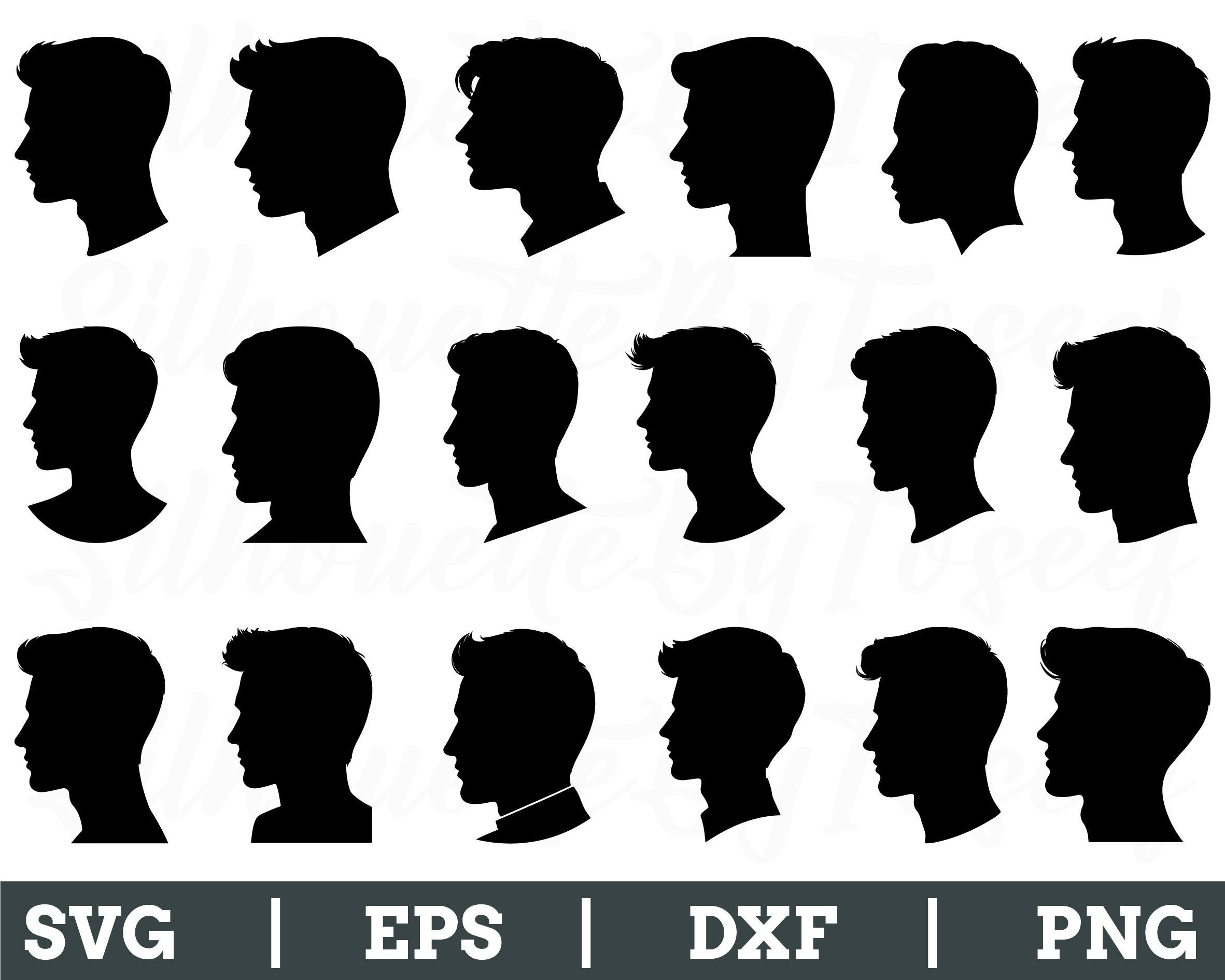 Male Model Head Profile Svg, Male Model Profile, Dxf, Png - Etsy