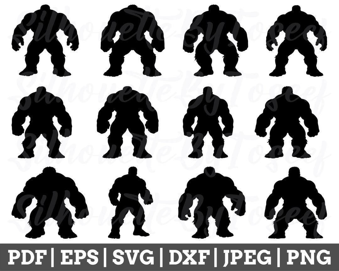Hulk Svg, Hulk Cut File, Hulk Silhouette, Hulk Vector, Hulk Dxf, Jpeg ...