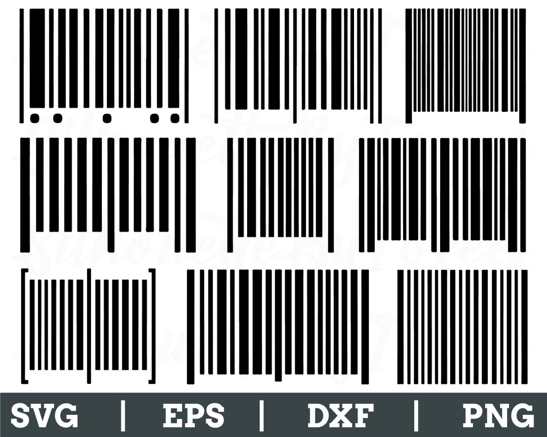 Barcode Svg, Barcode Silhouette, Barcode Cut File, Barcode Vector, Dxf ...