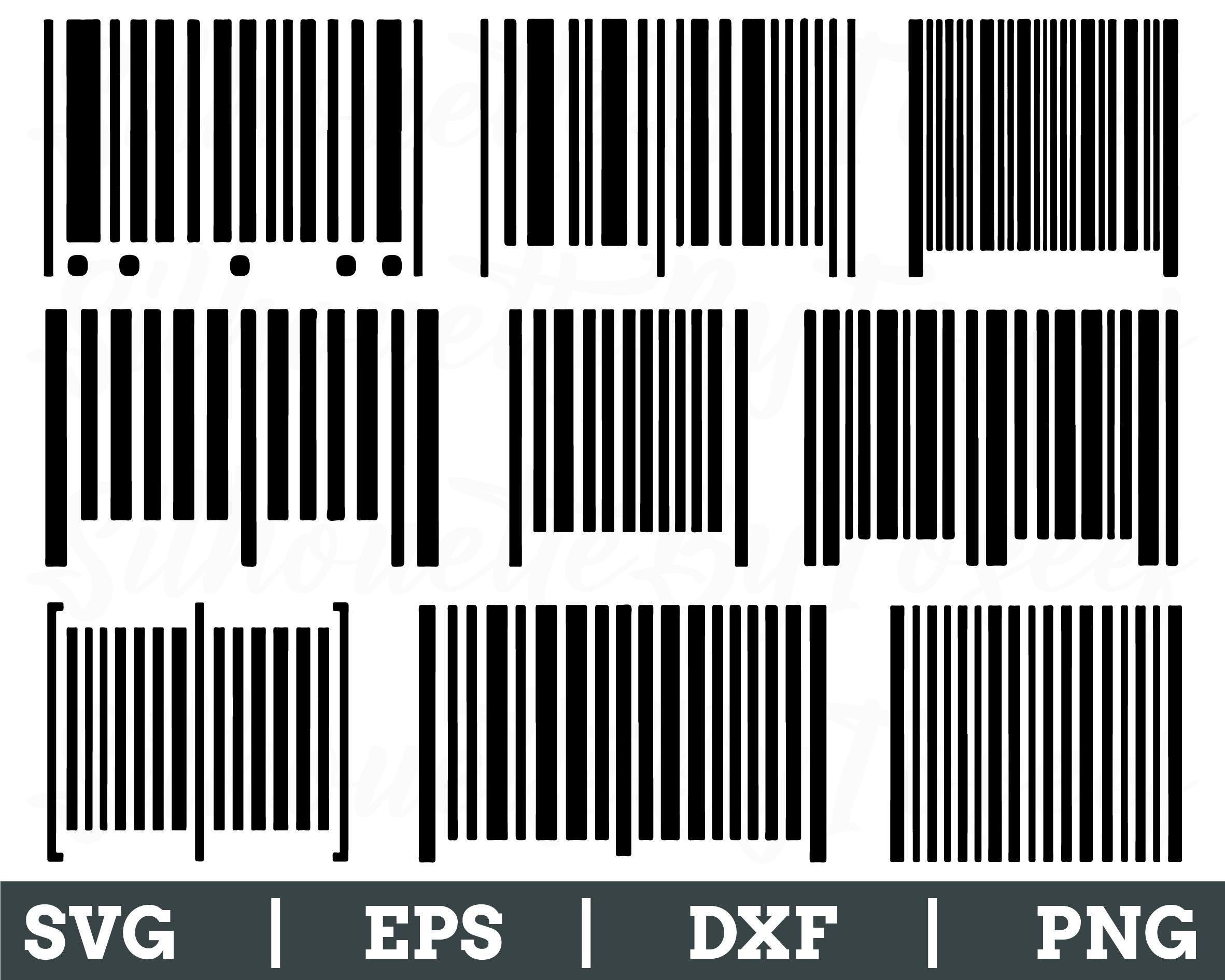 Barcode Svg, Barcode Silhouette, Barcode Cut File, Barcode Vector, Dxf ...