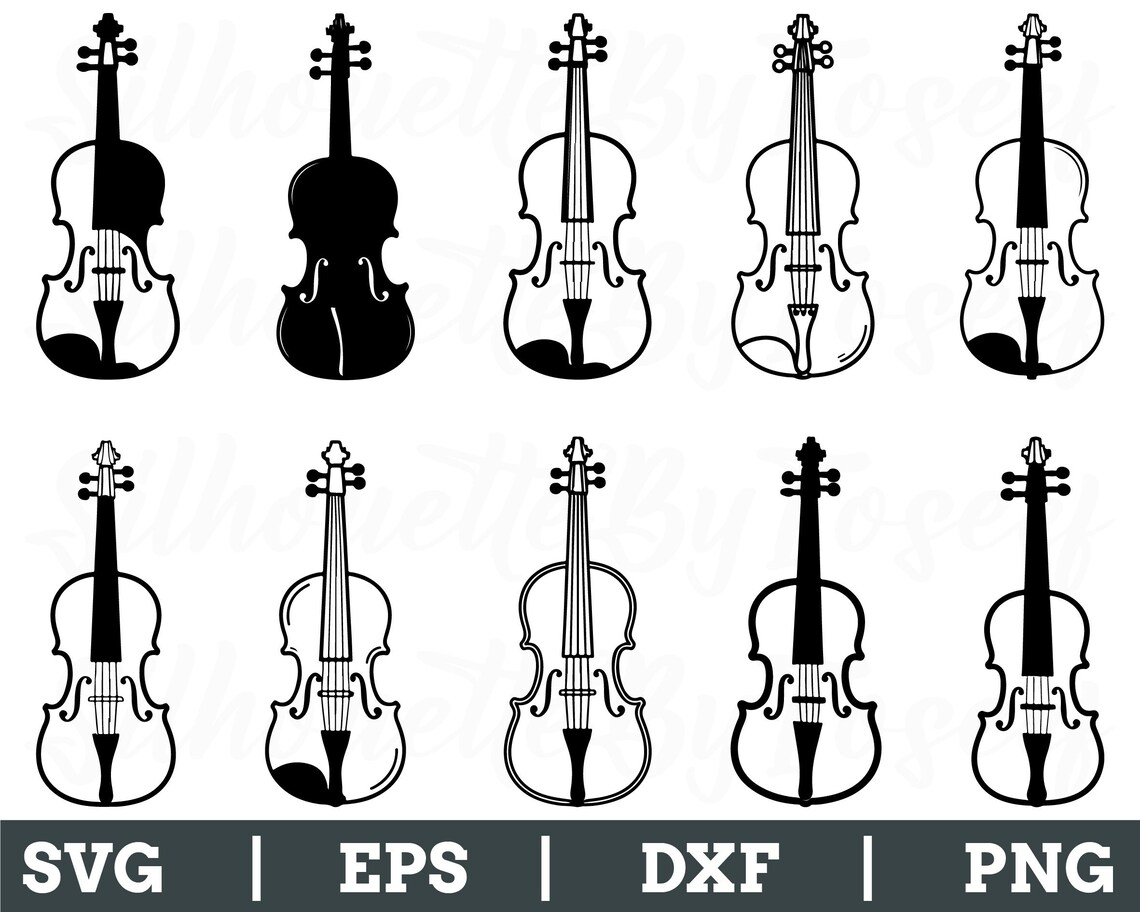 Violin Svg, Violin Silhouette, Violin Cut File, Violin Vector, Musical ...