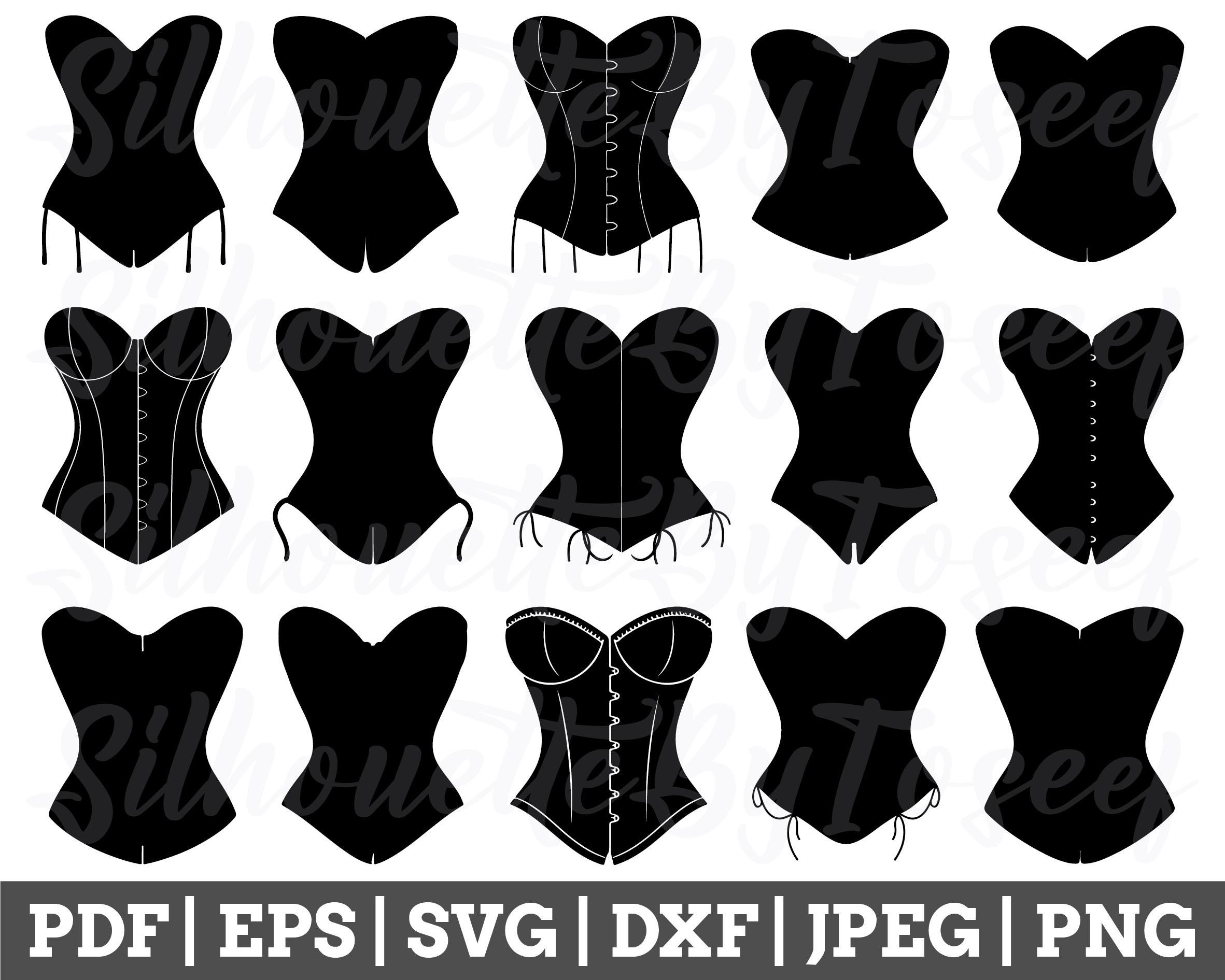 Corset Svg, Corset Cut File, Corset Silhouette, Corset Vector, Corset ...