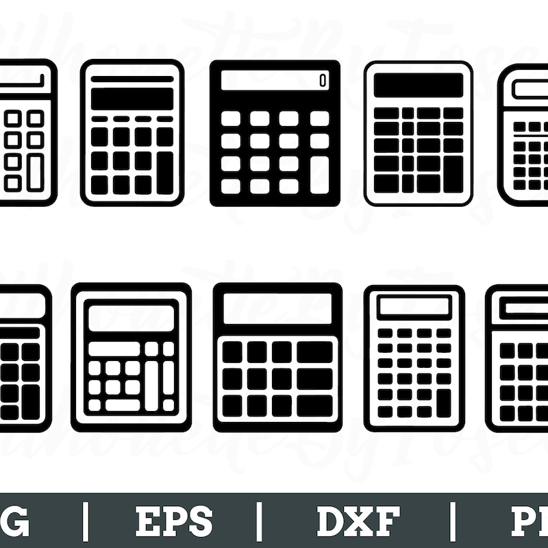Calculator Svg - Etsy