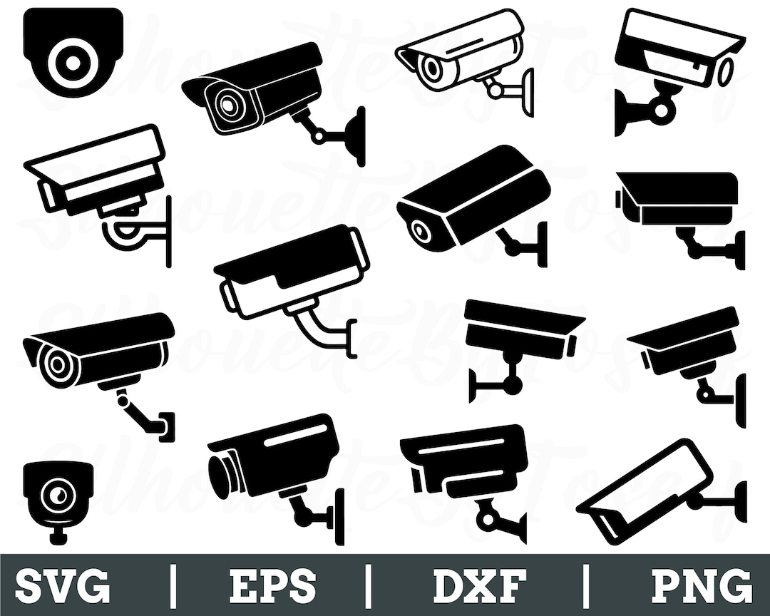 Security Camera Svg, Security Camera Silhouette, Security Camera Cut ...