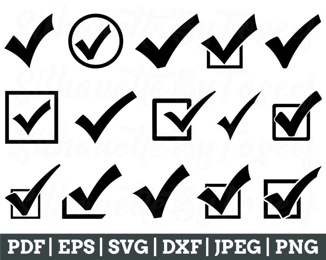 Check Mark Svg, Check Mark Cut File, Check Mark Symbol, Check Mark Dxf ...