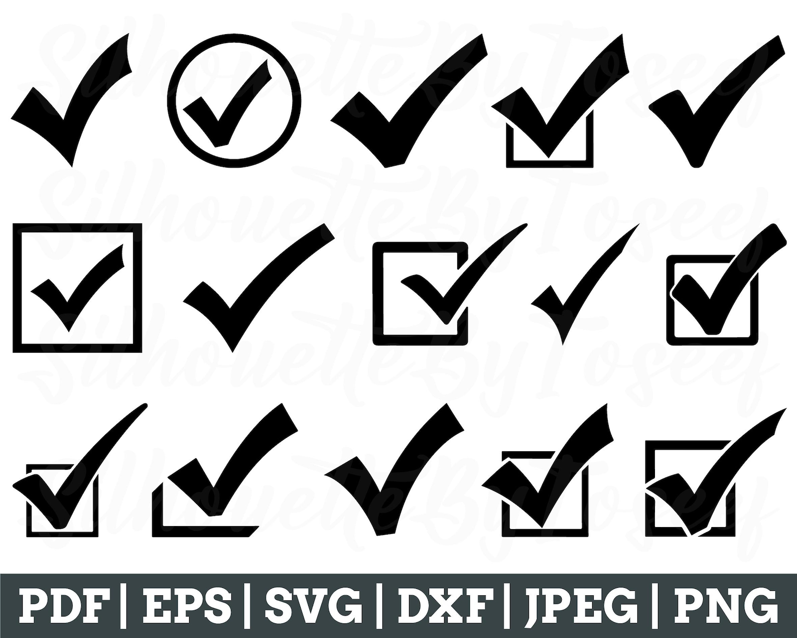 Check Mark Svg, Check Mark Cut File, Check Mark Symbol, Check Mark Dxf ...