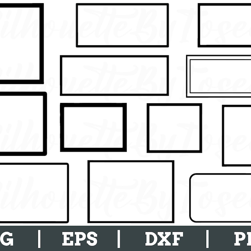 Rectangle Frame Svg - Etsy
