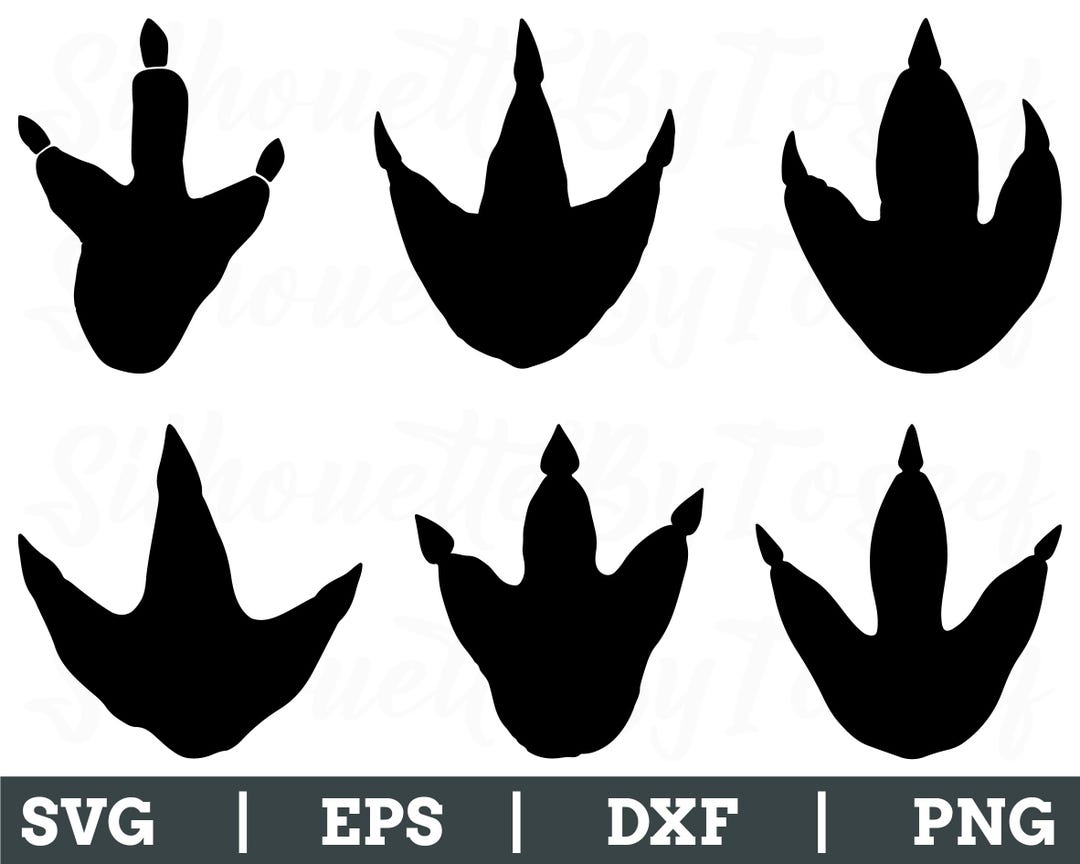 Dinosaur Footprint Svg, Dinosaur Footprint Silhouette, Dinosaur ...