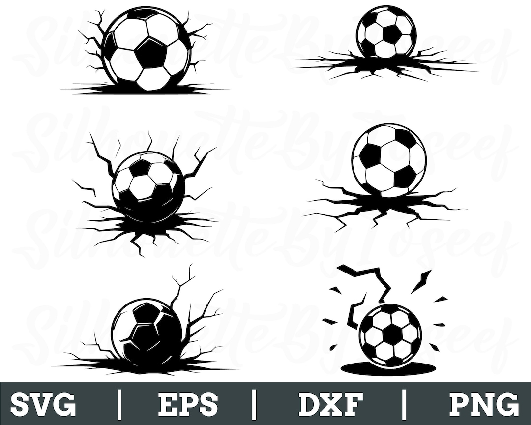 Smashing Soccer Ball Svg, Smashing Soccer Ball Silhouette, Soccer Ball ...