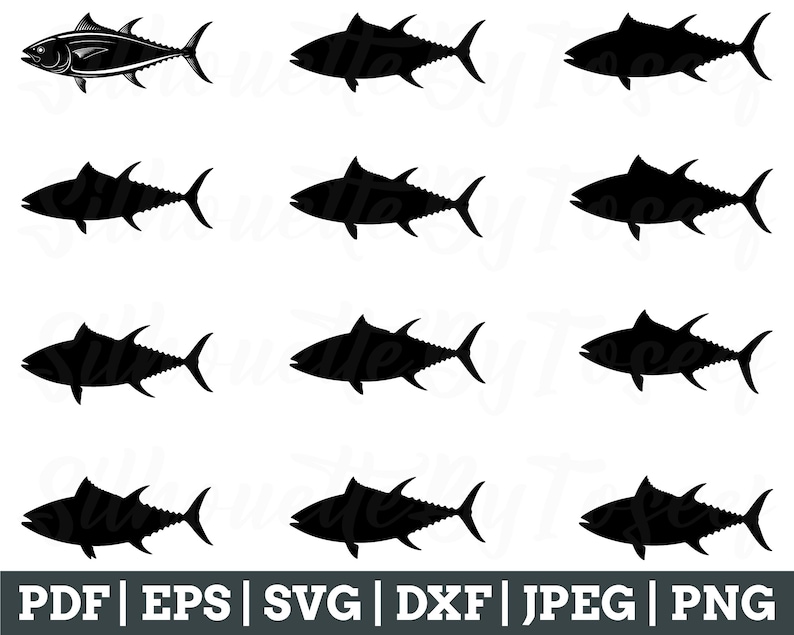 Tuna Fish Svg, Tuna Fish Cut File, Tuna Fish Silhouette, Tuna Fish ...