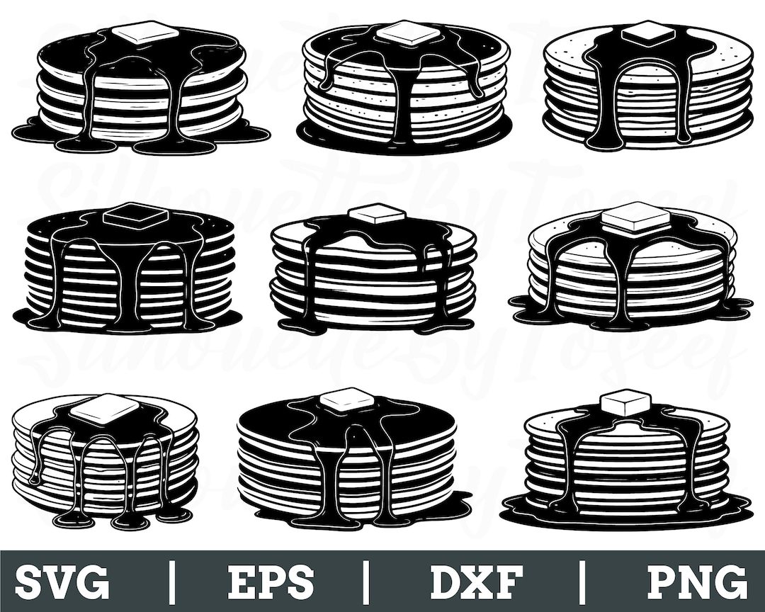 Pancake Svg, Pancake Silhouette, Pancake Vector, Pancake Dxf, Png - Etsy