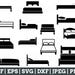 Bed Svg, Bed Cut File, Bed Vector, Bed Silhouette, Bed Icon, Dxf, Jpeg ...