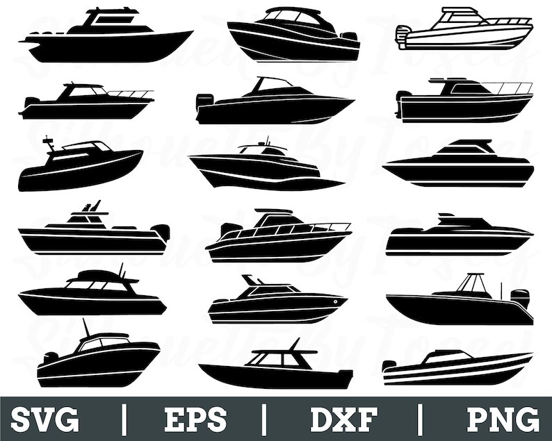 Motor Boat Svg, Motor Boat Silhouette, Motor Boat Cut File, Motor Boat ...