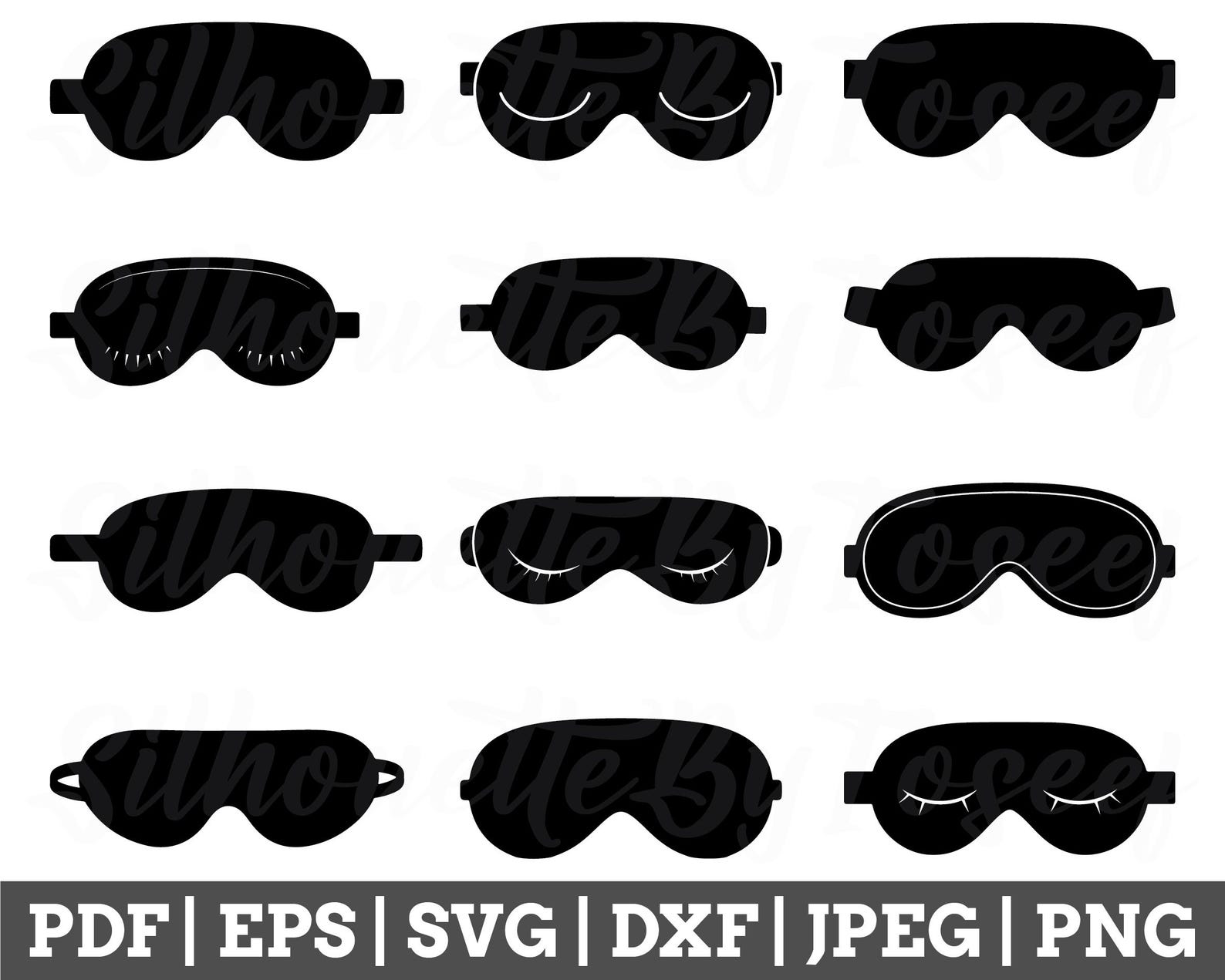 Sleeping Mask Svg, Sleeping Mask Cut File, Sleeping Mask Vector ...