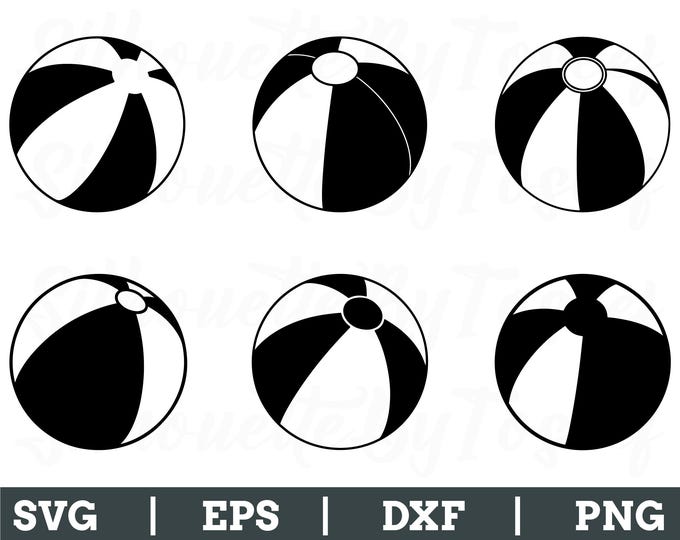 Beach Ball SVG Files | Beach Ball Cut Files | Summer Beach SVG Vector ...