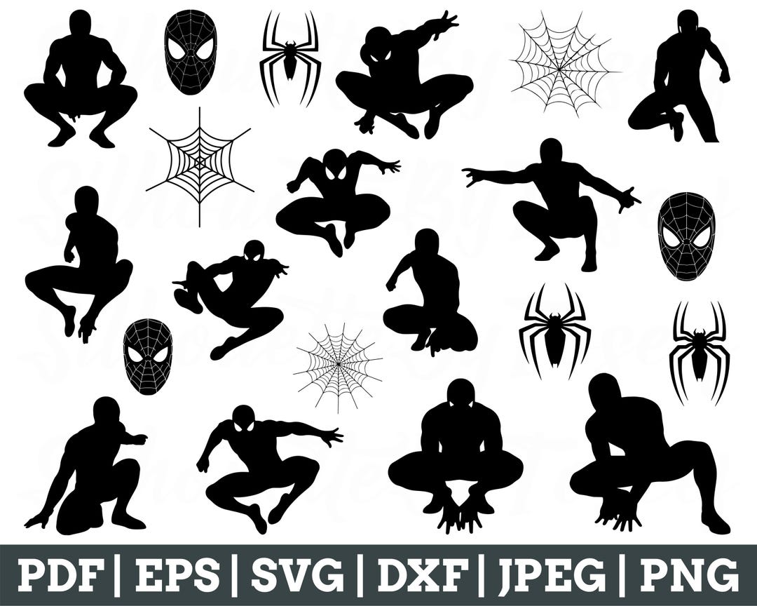 Spider Man Svg, Spider Man Cut File, Spider Man Vector, Spider Man ...