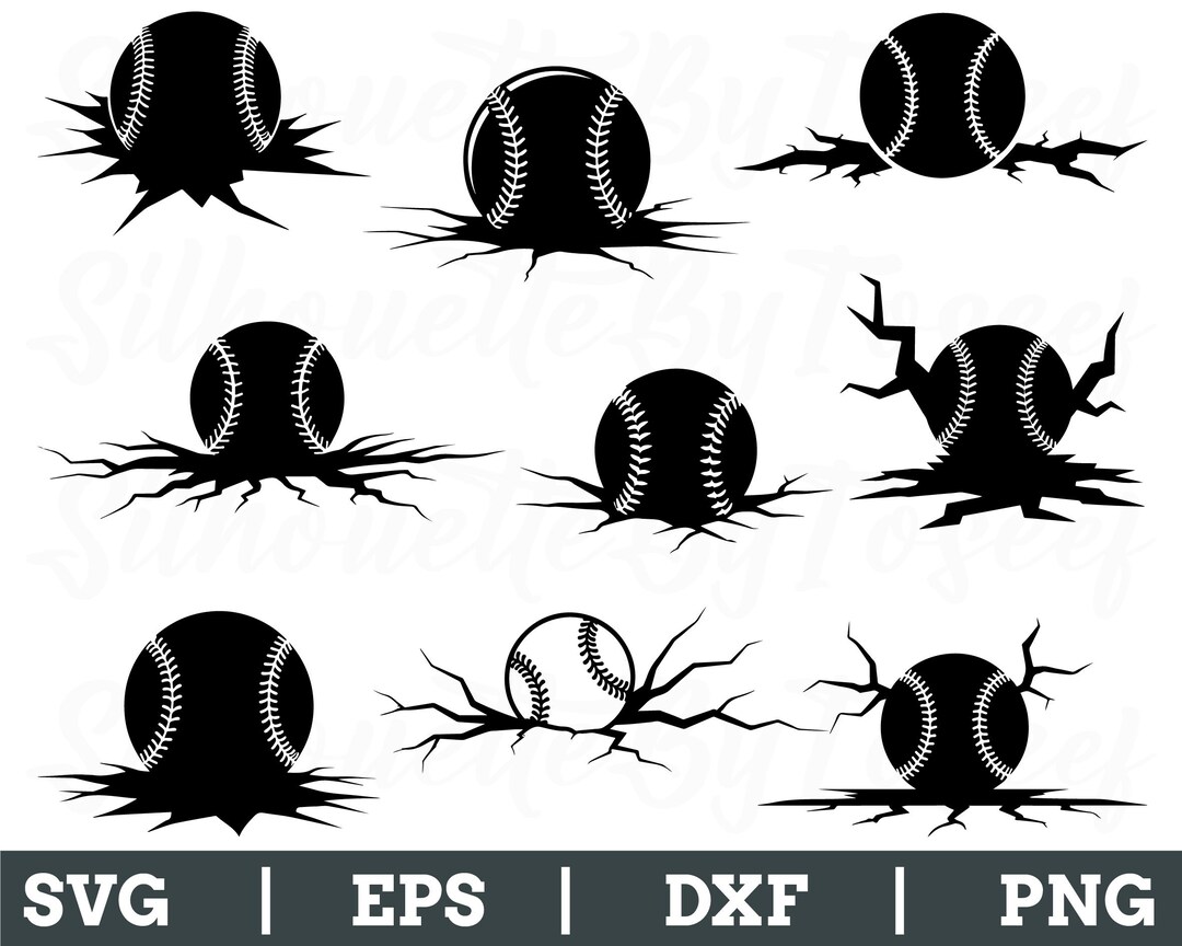 Smashing Baseball Svg, Smashing Baseball Silhouette, Dxf, Png - Etsy