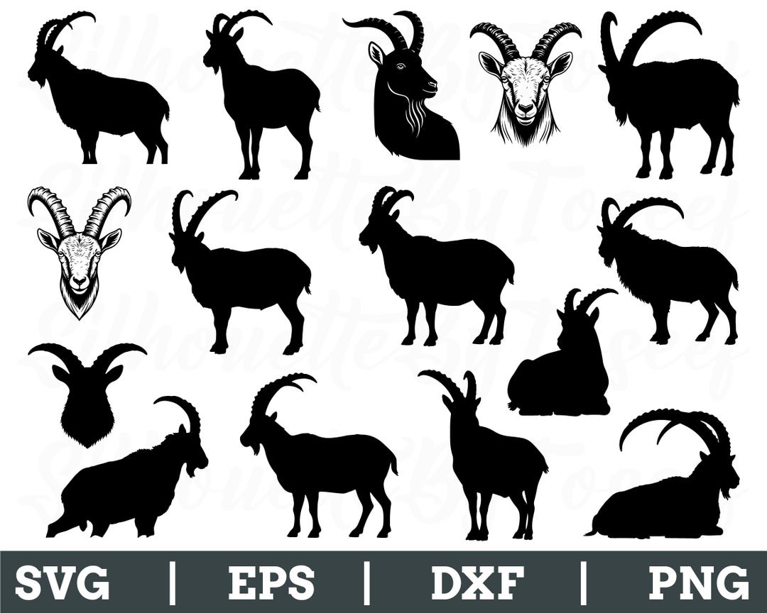 Ibex Svg, Ibex Silhouette, Ibex Vector, Ibex Cut File, Dxf, Png - Etsy