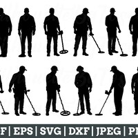 Metal Detector Logo #2 Svg, Metal Detector Svg, Treasure Hunting Svg ...