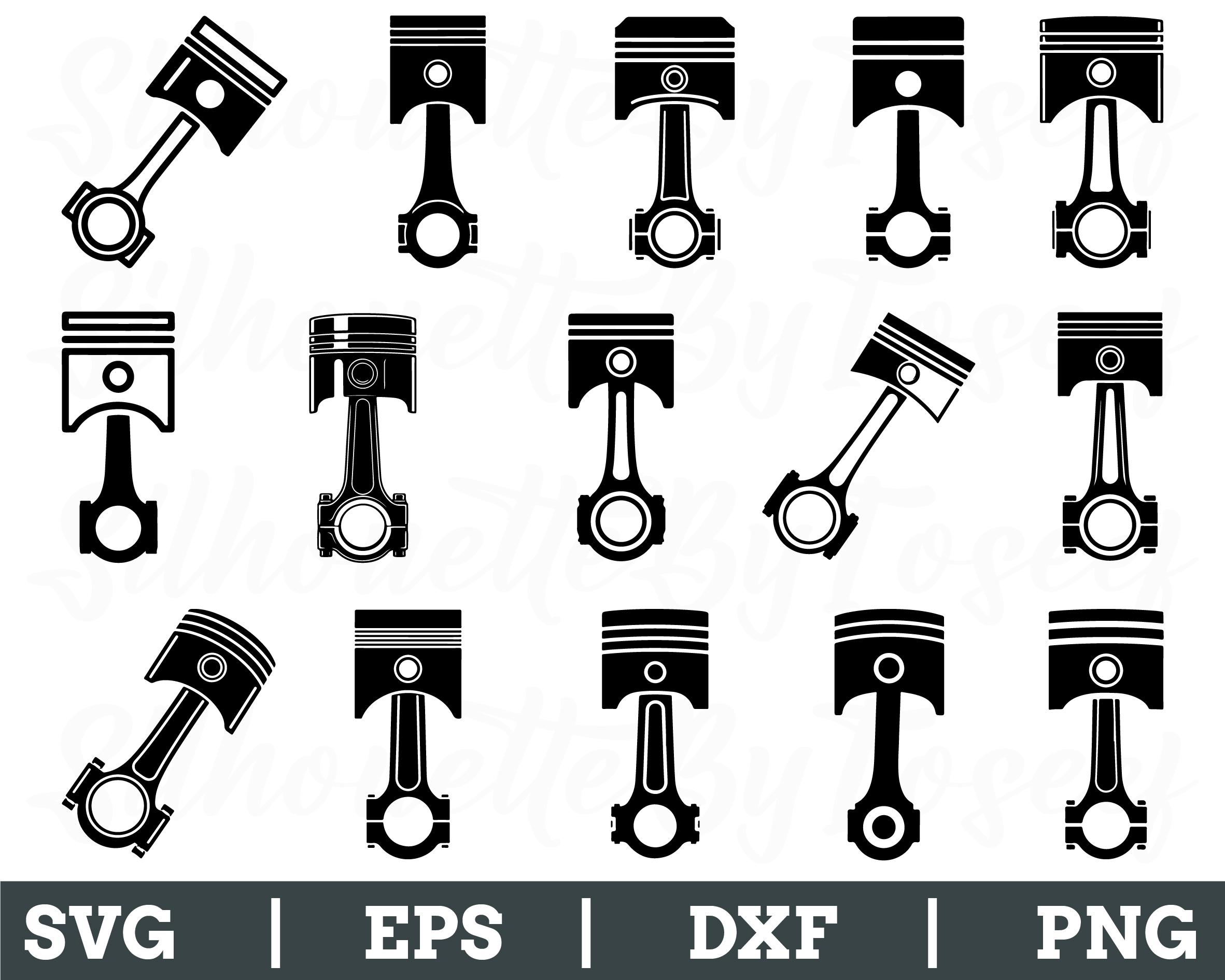 Car Piston Svg, Car Piston Silhouette, Car Piston Vector, Car Piston ...
