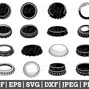 Beer Bottle Cap Svg, Bottle Caps Silhouette, Bottle Cap Cut File ...