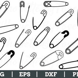 Safety Pins Svg, Safety Pins Silhouette, Safety Pins Vector, Safety ...