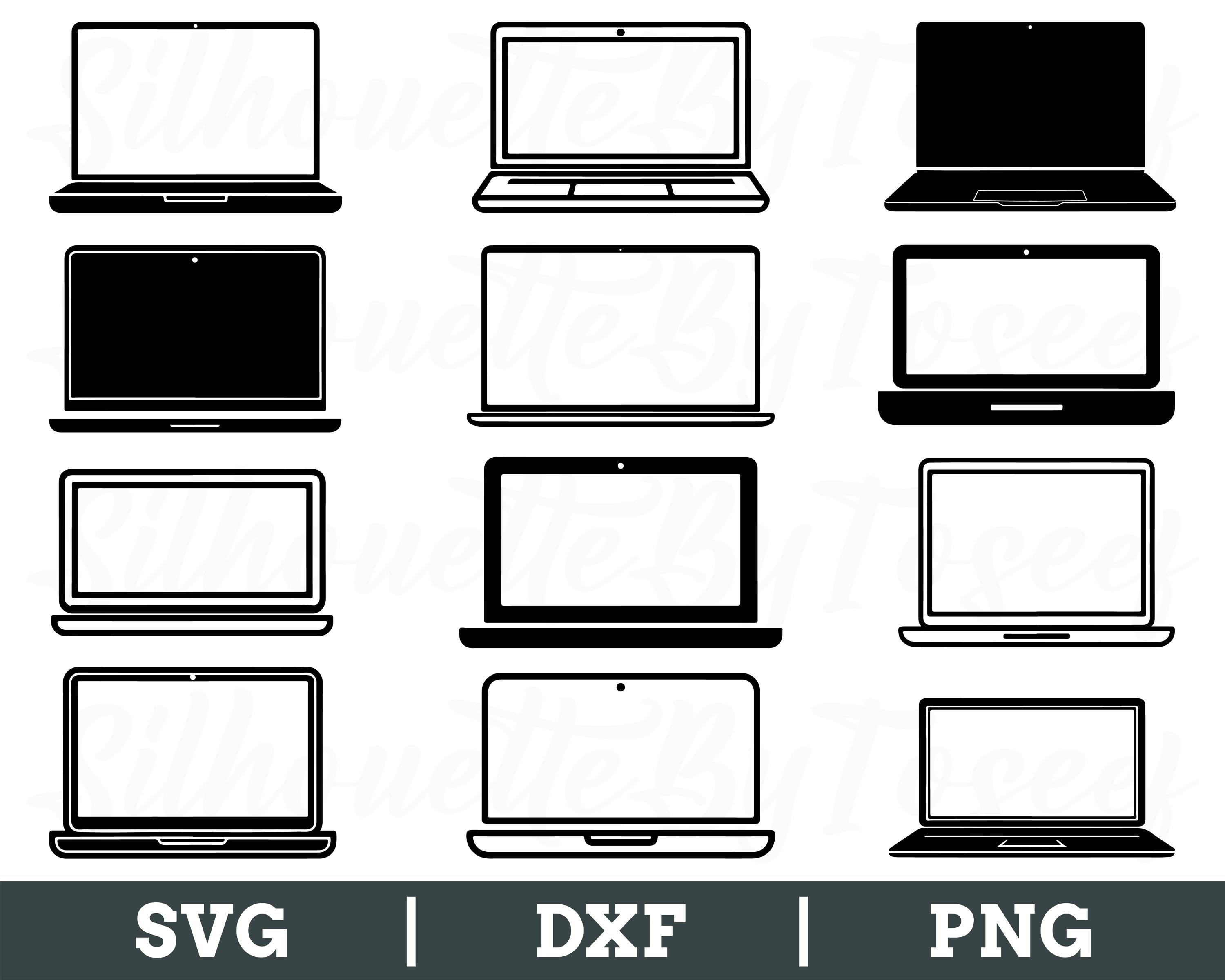 Laptop Svg, Laptop Silhouette, Laptop Cut File, Laptop Dxf, Png - Etsy