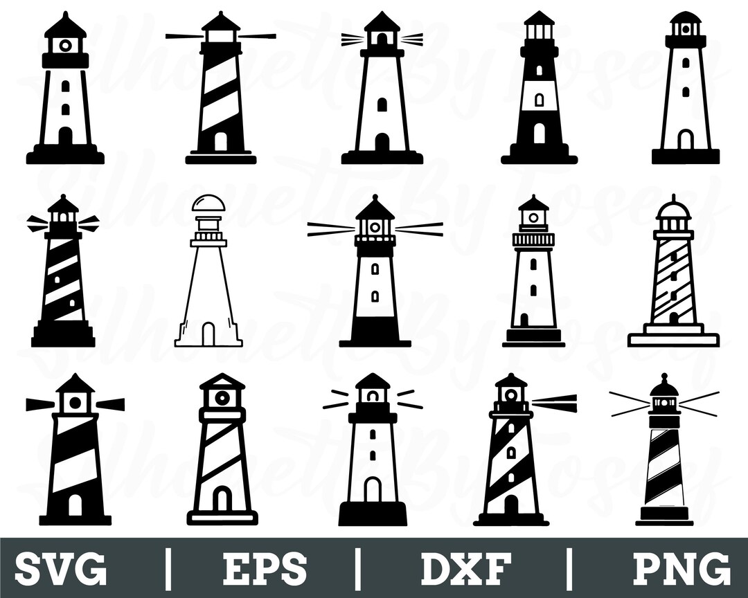 Lighthouse Svg, Lighthouse Vector, Lighthouse Cut File, Lighthouse Dxf ...