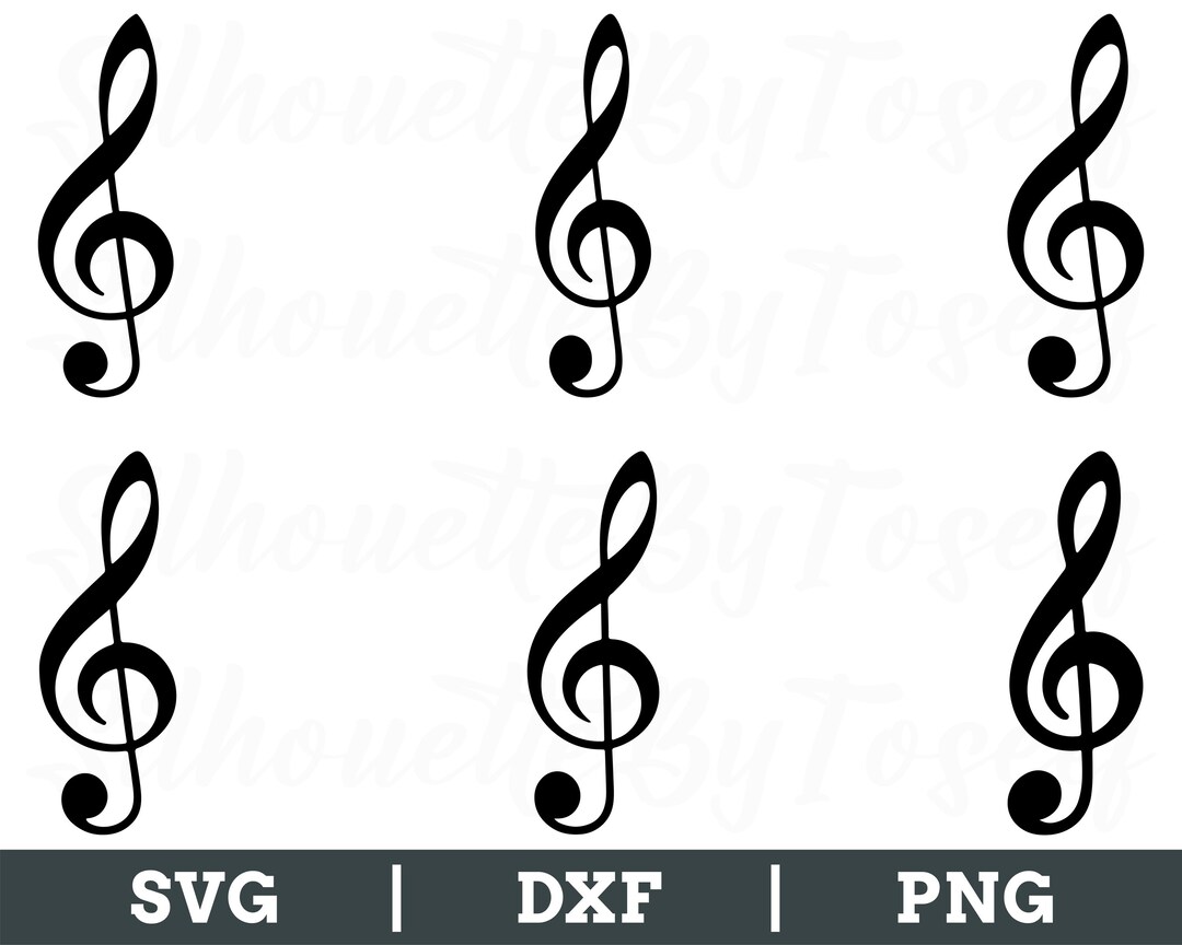 Treble Clef Svg, Treble Clef Vector, Musical Note, Treble Clef Dxf, Png ...